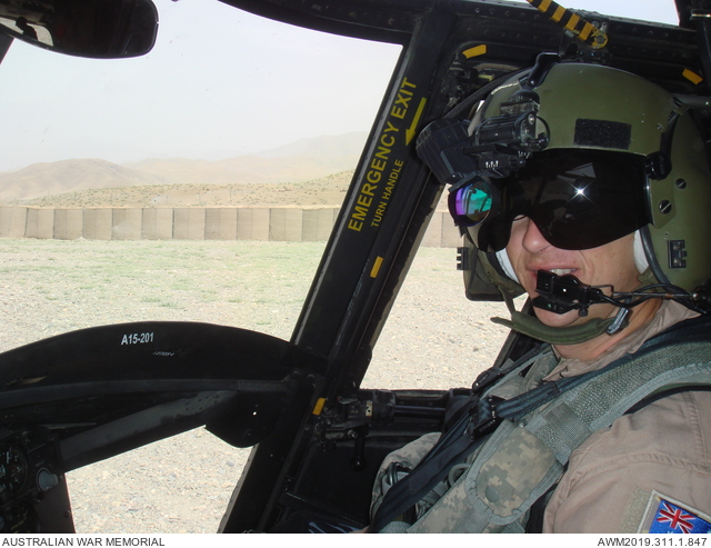Portrait of pilot Lieutenant Ryan Bullock aboard Australian Army ...