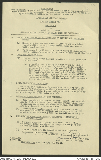 AWM52 4/6/4/4 - [Unit War Diaries, 1939-45 War] 4 Australian Flash ...