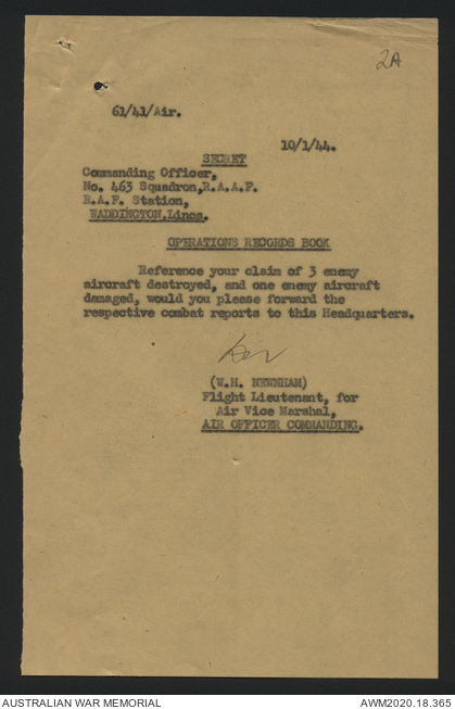 AWM64 1/347 - [RAAF formation and unit records] Historical Records, No ...