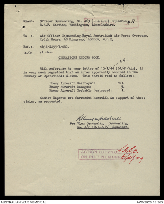 AWM64 1/347 - [RAAF formation and unit records] Historical Records, No ...