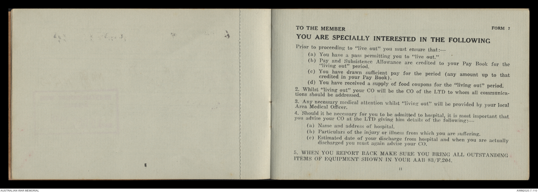 Wallet 1 of 1 - Papers relating to the Second World War service of ...