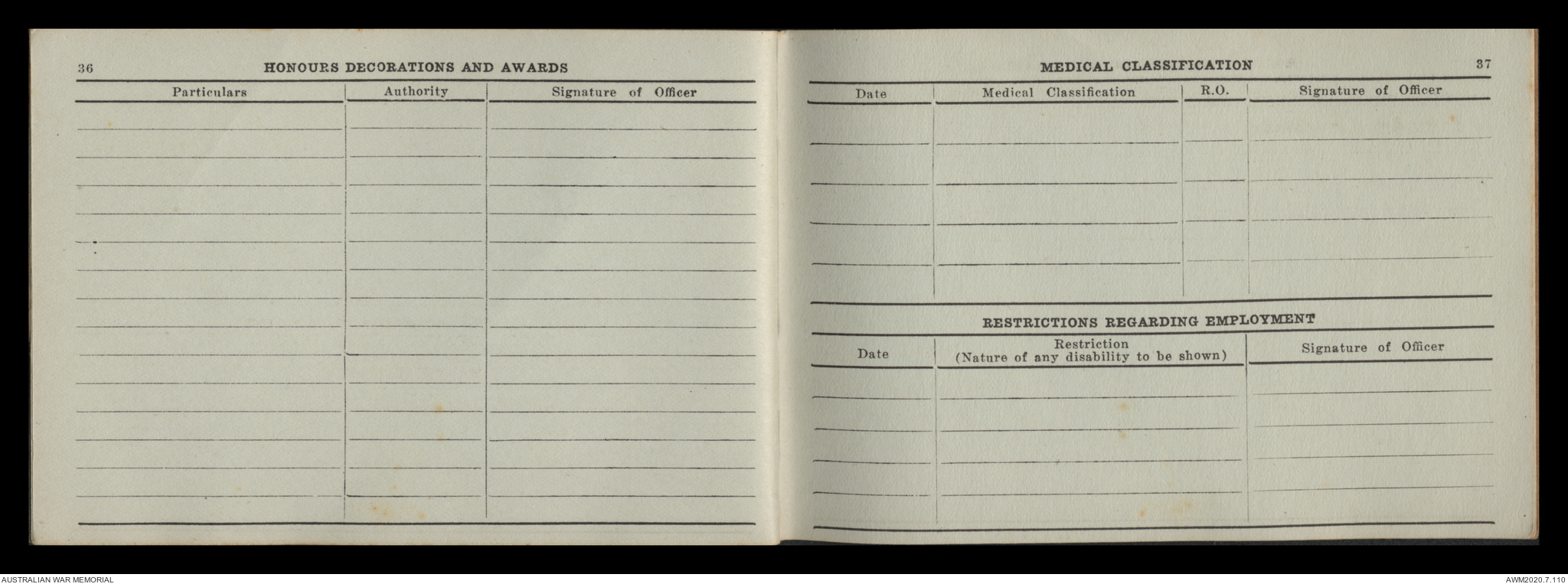 Wallet 1 of 1 - Papers relating to the Second World War service of ...