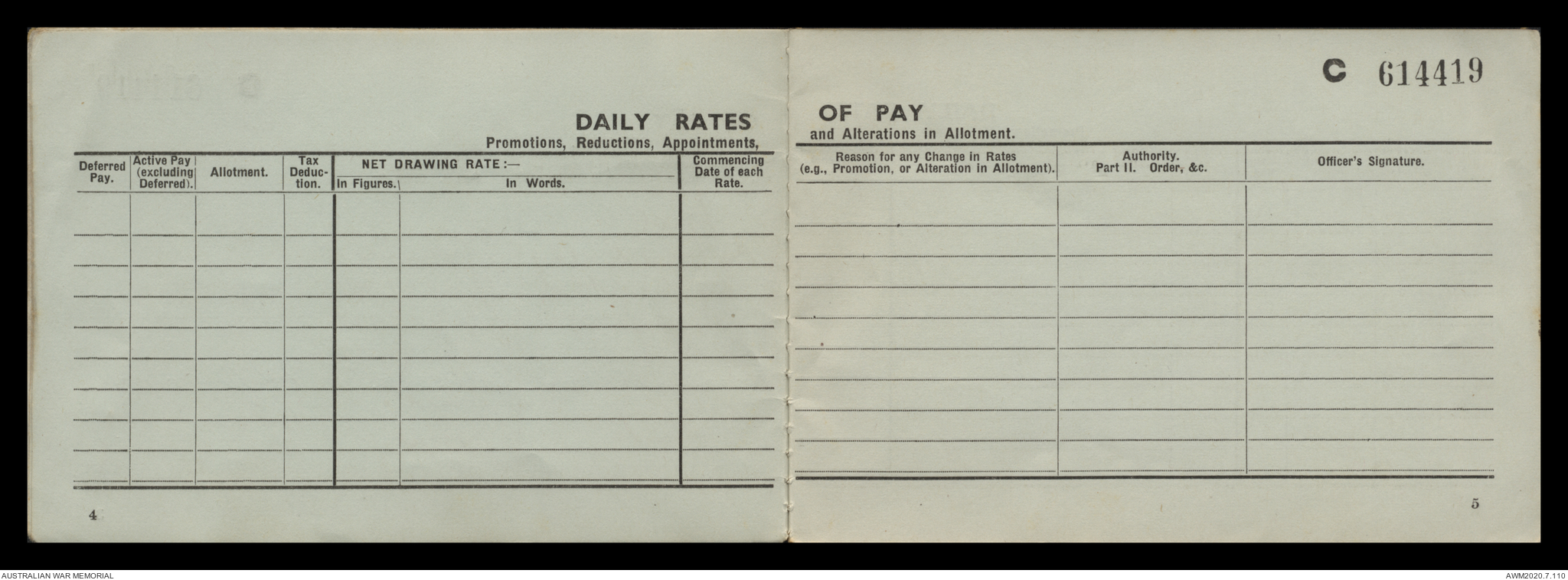 Wallet 1 of 1 - Papers relating to the Second World War service of ...