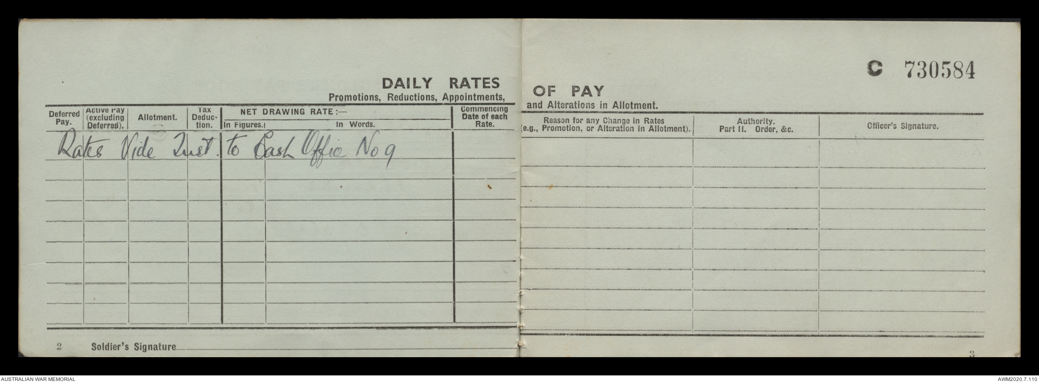 Wallet 1 of 1 - Papers relating to the Second World War service of ...