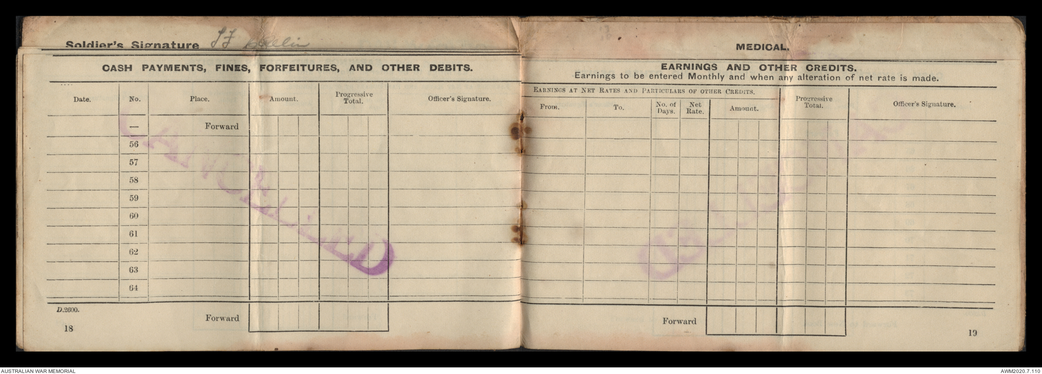Wallet 1 of 1 - Papers relating to the Second World War service of ...