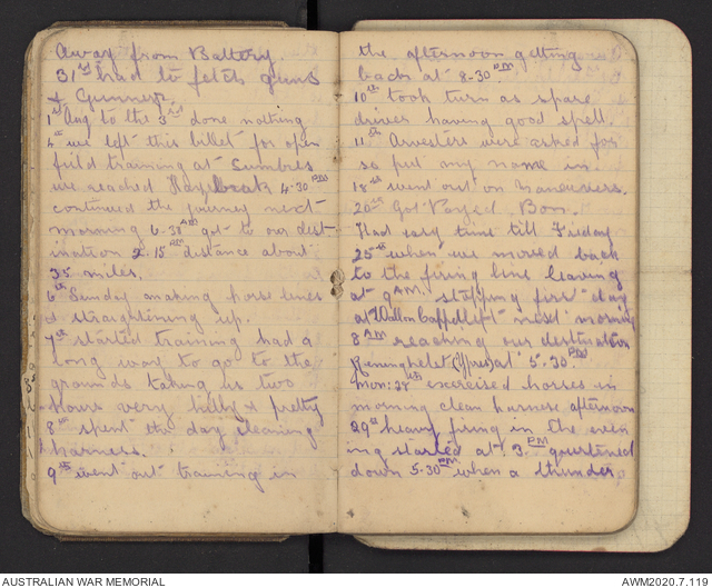 Wallet 1 of 1 - Diary of 2413 Driver Sidney James Miller, 1915 ...