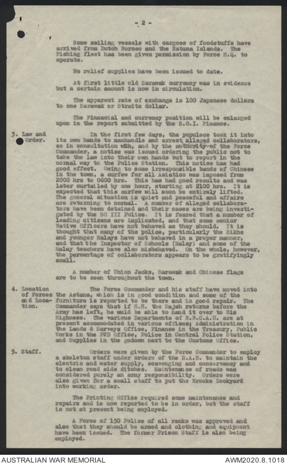 AWM54 376/5/13 - [Government, Allied Military - Borneo:] Report on ...