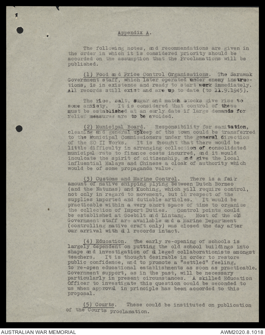 AWM54 376/5/13 - [Government, Allied Military - Borneo:] Report on ...