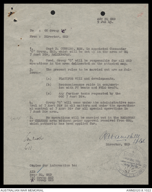 AWM54 627/4/6 - [Services Reconnaissance Department - Borneo:] SRD ...
