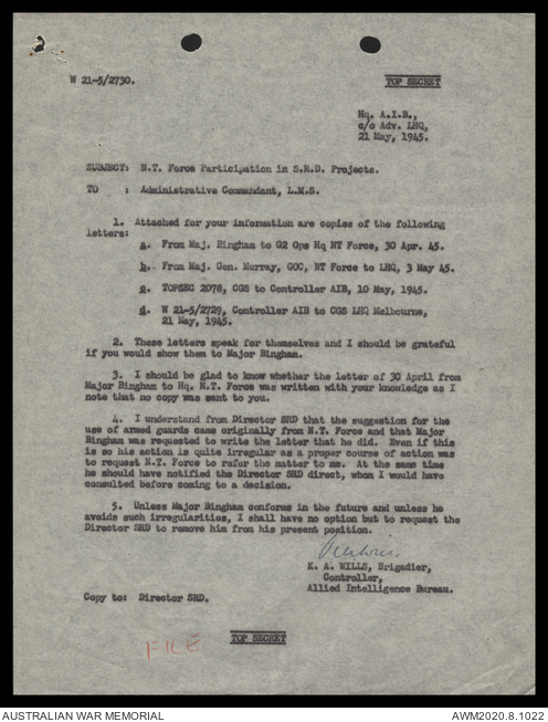 AWM54 627/4/6 - [Services Reconnaissance Department - Borneo:] SRD ...