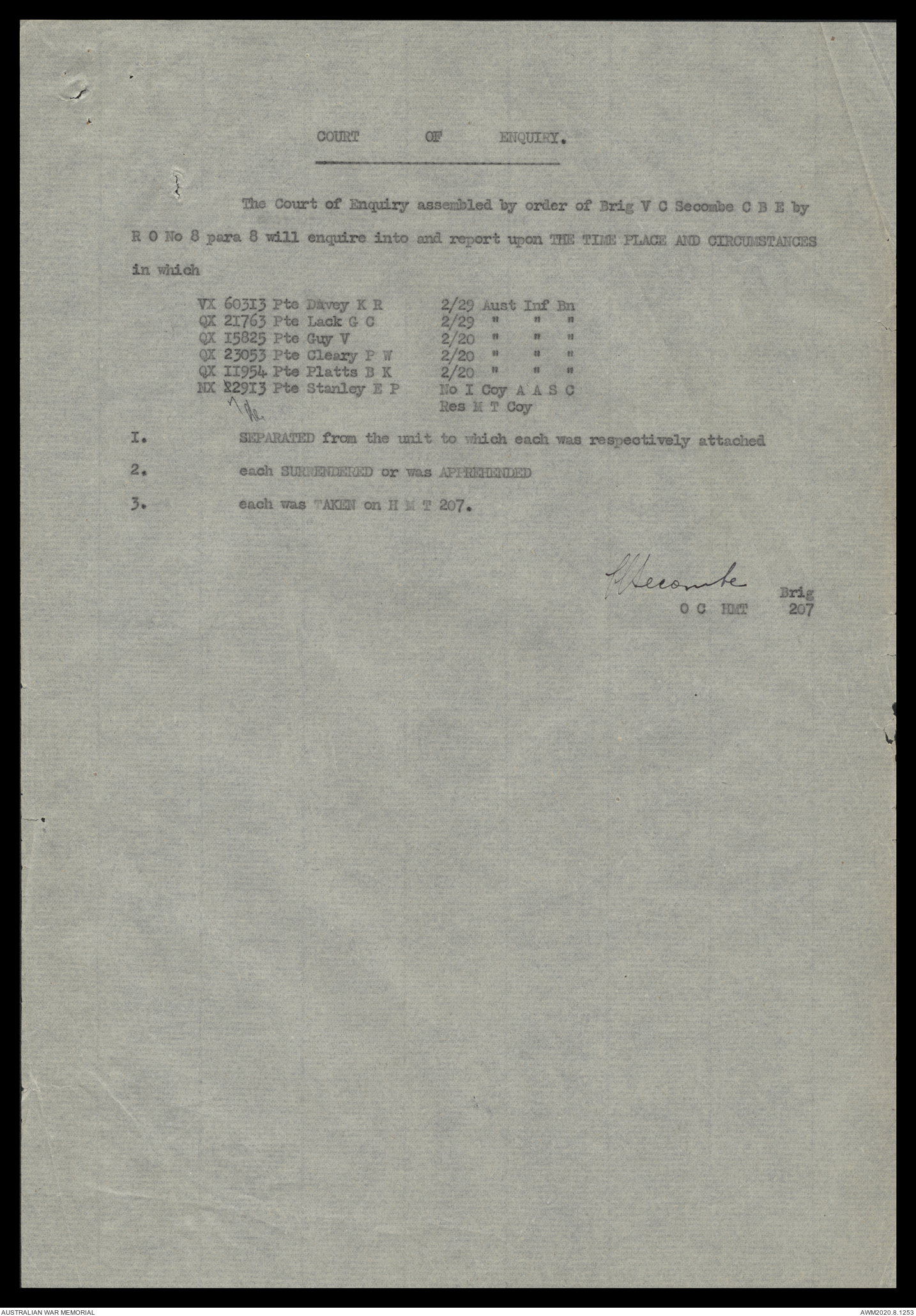 AWM52 37/1/5/1 - [Unit War Diaries, 1939-45 War] HMT ORCADES, January ...