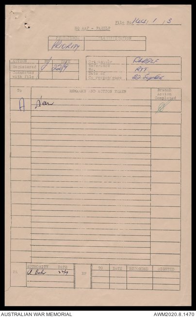 AWM200 R608-1-2 - [Records of Headquarters FARELF (Far East Land Forces ...