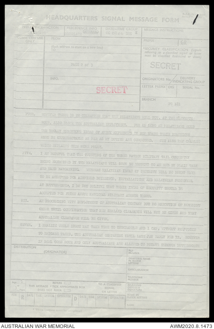 AWM206 007/3006/5 - [Records of Headquarters ANZUK Force (Australia ...