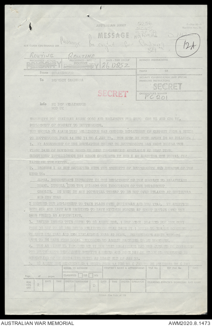 AWM206 007/3006/5 - [Records of Headquarters ANZUK Force (Australia ...