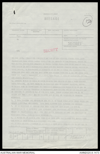 AWM206 007/3006/5 - [Records of Headquarters ANZUK Force (Australia ...