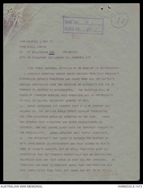 AWM206 007/3006/5 - [Records of Headquarters ANZUK Force (Australia ...