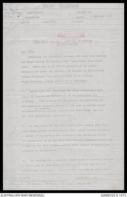 AWM206 007/3006/5 - [Records of Headquarters ANZUK Force (Australia ...