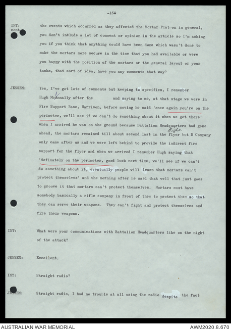 AWM107 12 - Army Office transcripts of military history interviews with ...