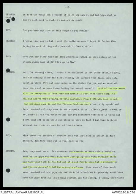 AWM107 12 - Army Office transcripts of military history interviews with ...