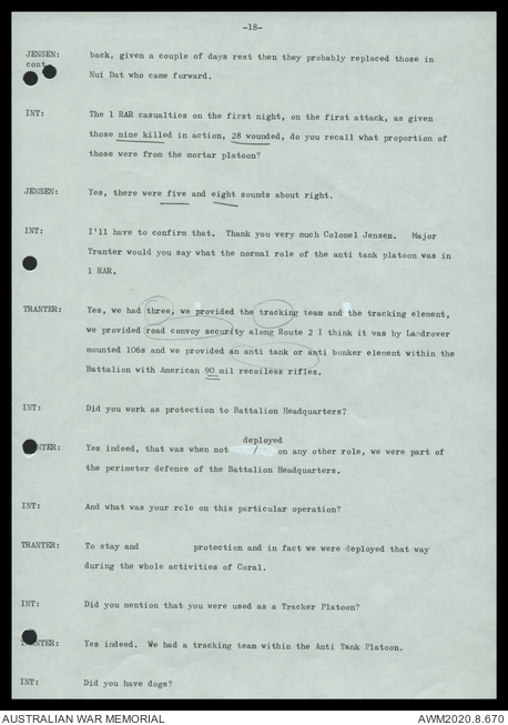 AWM107 12 - Army Office transcripts of military history interviews with ...