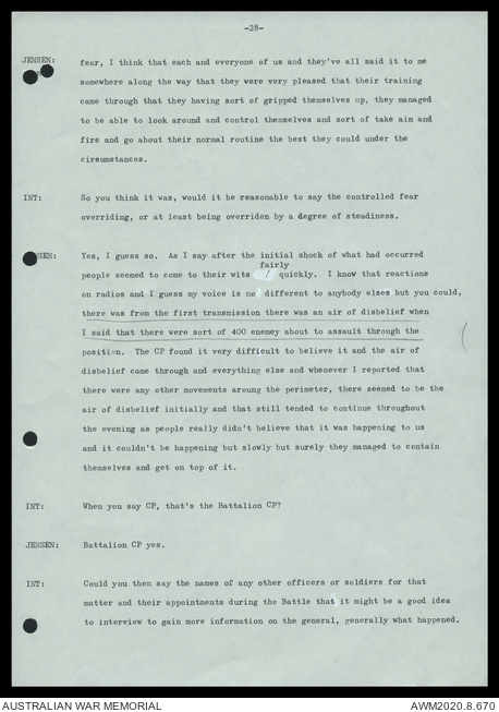 AWM107 12 - Army Office transcripts of military history interviews with ...