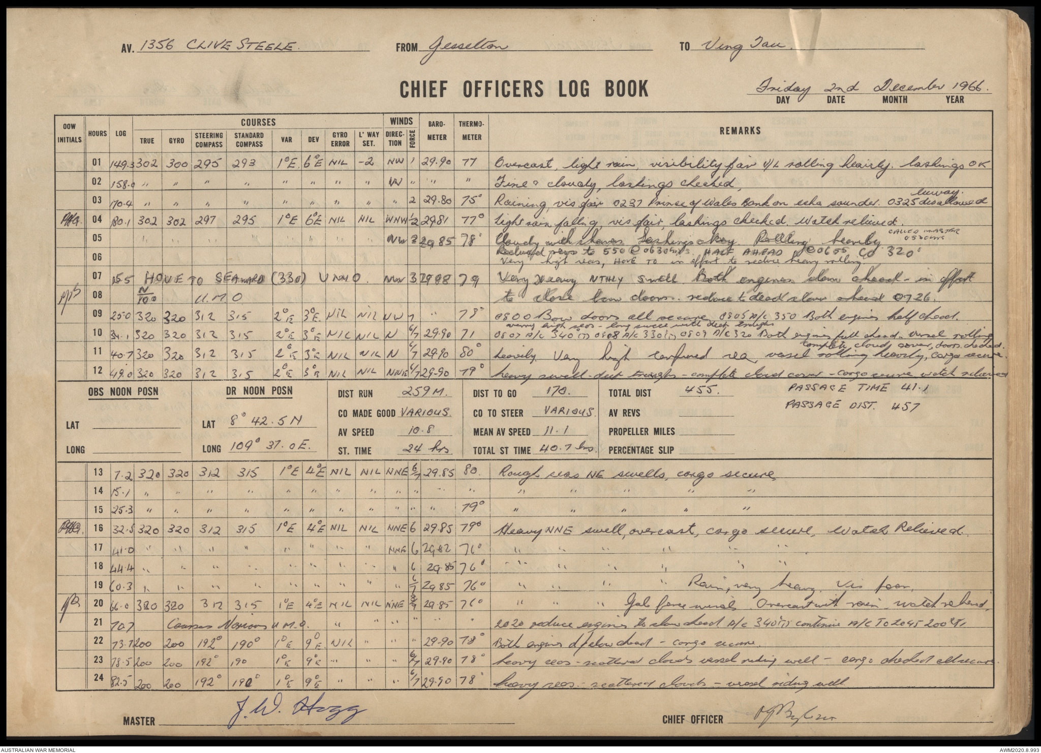 AWM270 6/19 - [32 Small Ships Squadron:] Army Craft Chief Officer's Log ...