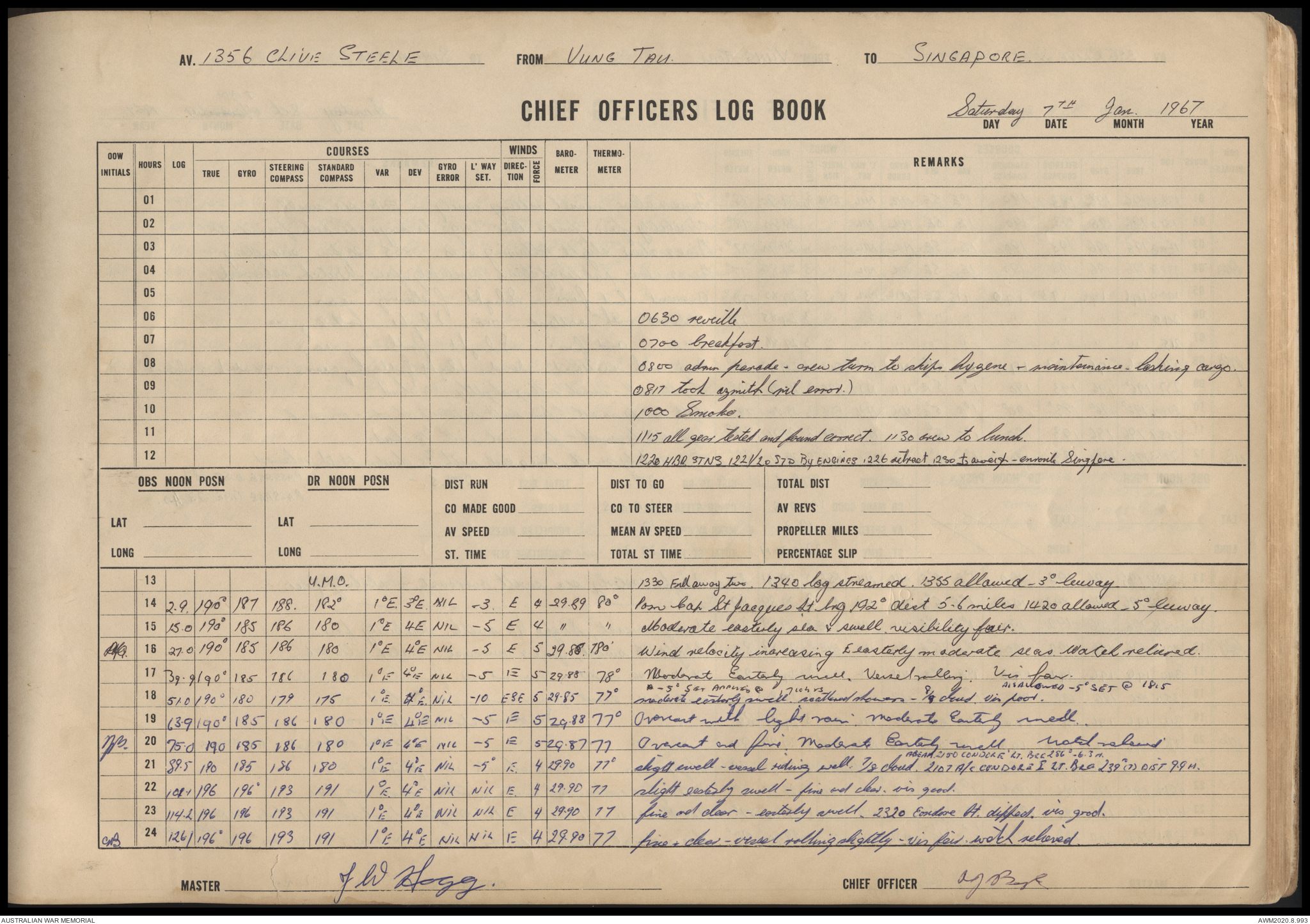 AWM270 6/19 - [32 Small Ships Squadron:] Army Craft Chief Officer's Log ...