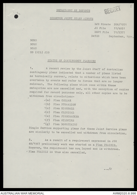AWM122 68/4004 - [Department of Defence, Joint Planning Committee ...