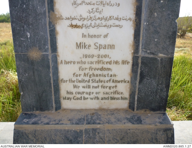 Monument in the the Qala-i-Jangi fortress to Johnny Micheal "Mike ...