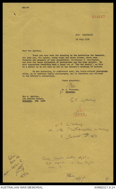 AWM315 419/030/019 - [Australian War Memorial registry files - Second ...