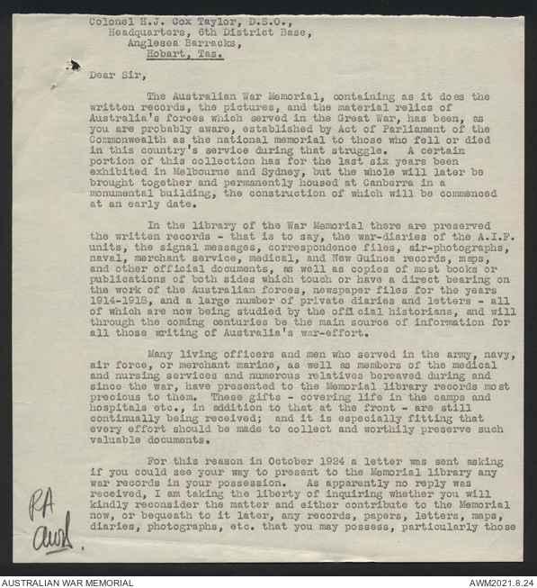 AWM315 419/030/019 - [Australian War Memorial registry files - Second ...