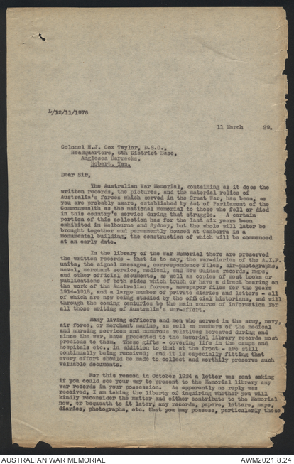 AWM315 419/030/019 - [Australian War Memorial registry files - Second ...