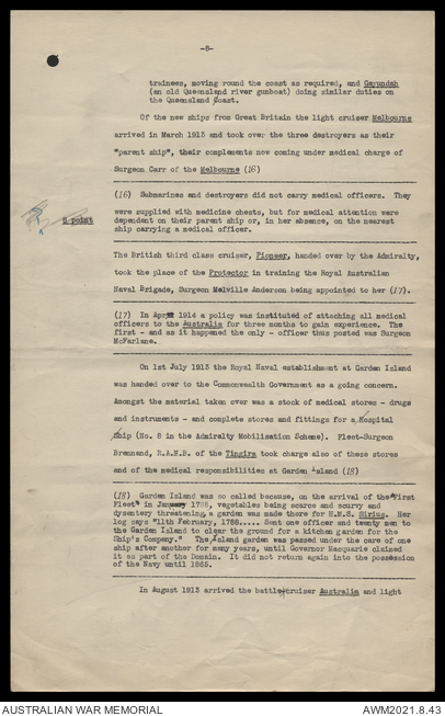 AWM44 16/9 - [Official history of the Australian Army Medical Services ...