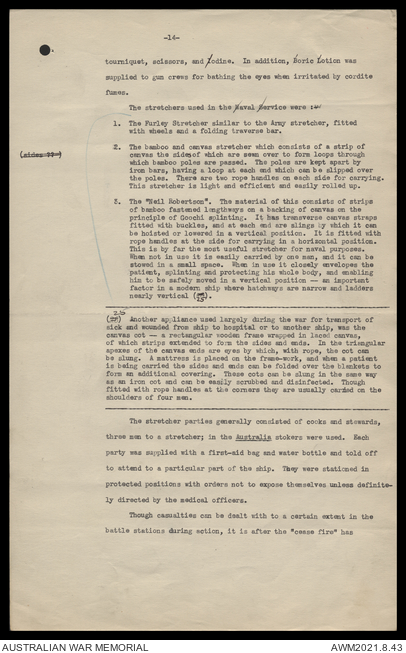 AWM44 16/9 - [Official history of the Australian Army Medical Services ...