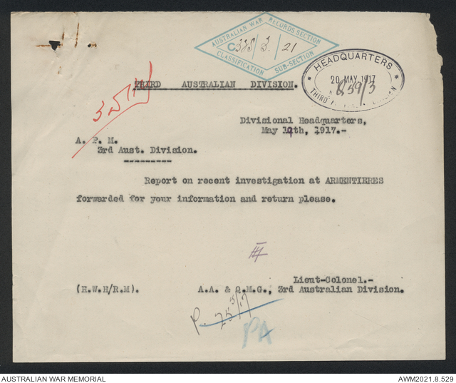 AWM25 325/1 Part 3 - [Written records, 1914-18 War] Staff and Brigade ...