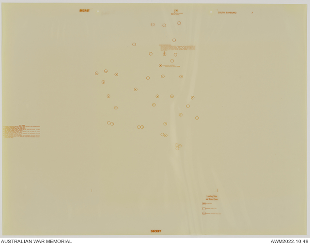 Map Overlay, South Bandung, Indonesia; Landing Sites and Drop Zones ...
