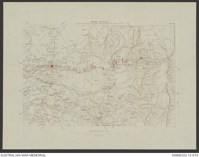 Eastern Transvaal Showing First Stage of the Combined Advance on ...