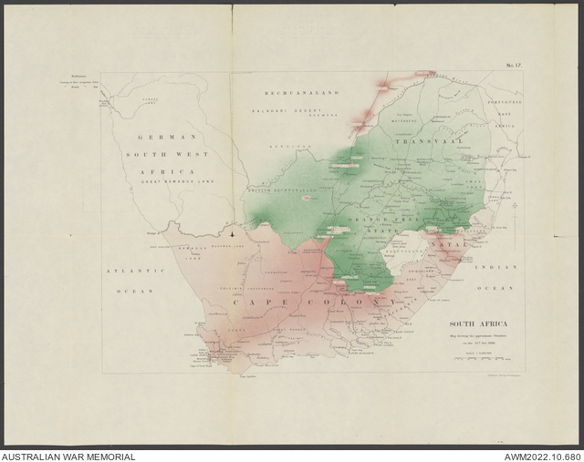 South Africa Map Showing the Approximate Situation on the 31st Dec ...