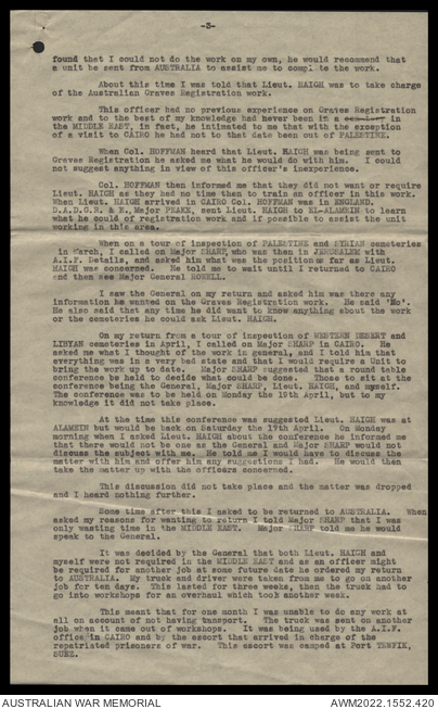 AWM254 284 - [Written records, 1939-45 War, second series:] Report on ...