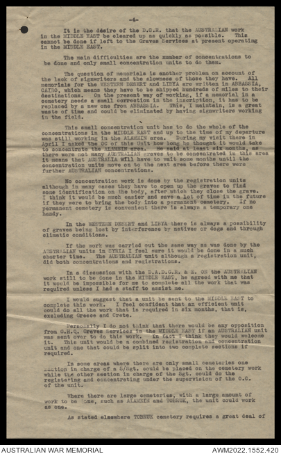 AWM254 284 - [Written records, 1939-45 War, second series:] Report on ...