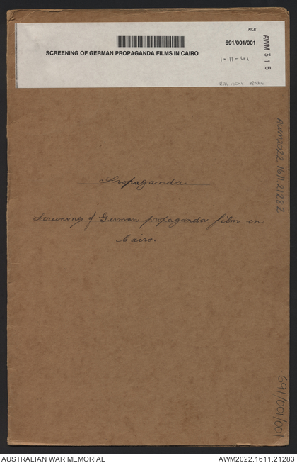 AWM315 691/001/001 - [Australian War Memorial registry file - Second ...