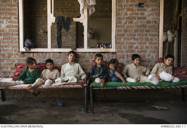 Left to Right: Rabia (6), Bashir (8), Shafiqullah (12), Aman (5), Marwa ...