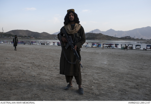 Shahammat, a Taliban fighter from Maidan Shahr, Wardak province, poses ...