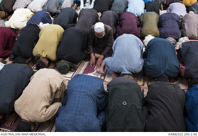 Worshippers gather for Friday prayers at Shah do Shamshira mosque in ...