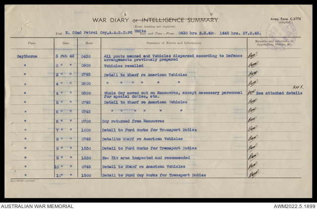 AWM52 10/25/10/1 -[Unit War Diaries, 1939-45 War] Northern Command ...