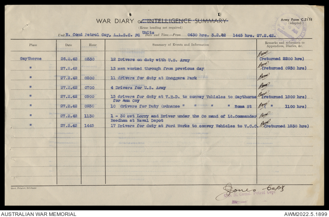 AWM52 10/25/10/1 -[Unit War Diaries, 1939-45 War] Northern Command ...