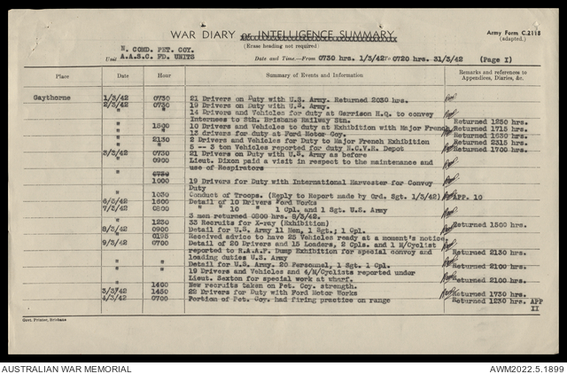 AWM52 10/25/10/1 -[Unit War Diaries, 1939-45 War] Northern Command ...