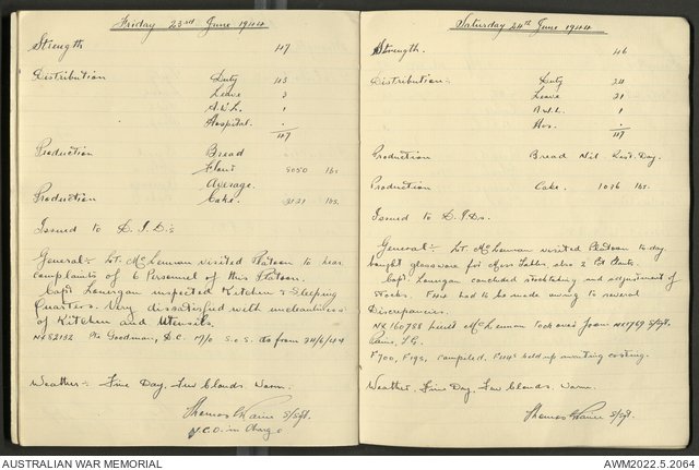 AWM52 10/27/19/1 - [Unit War Diaries, 1939-45 War] 1 Special Bakery ...