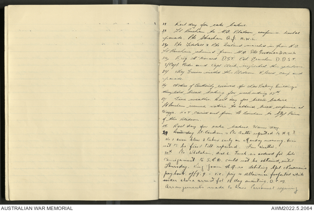 AWM52 10/27/19/1 - [Unit War Diaries, 1939-45 War] 1 Special Bakery ...