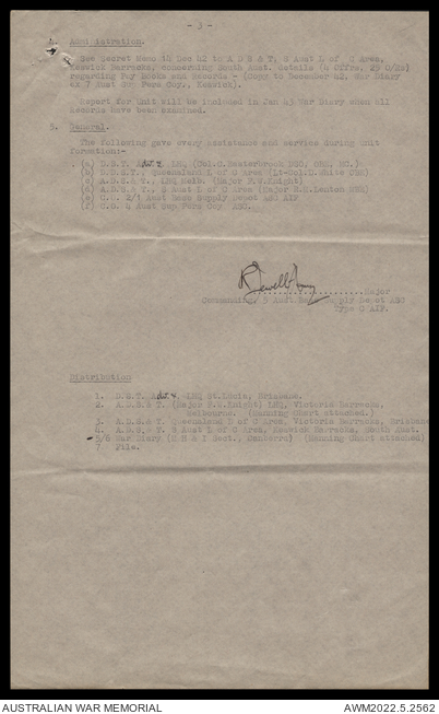 AWM52 10/33/9/1 - [Unit War Diaries, 1939-45 War] 5 Base Supply Depot ...